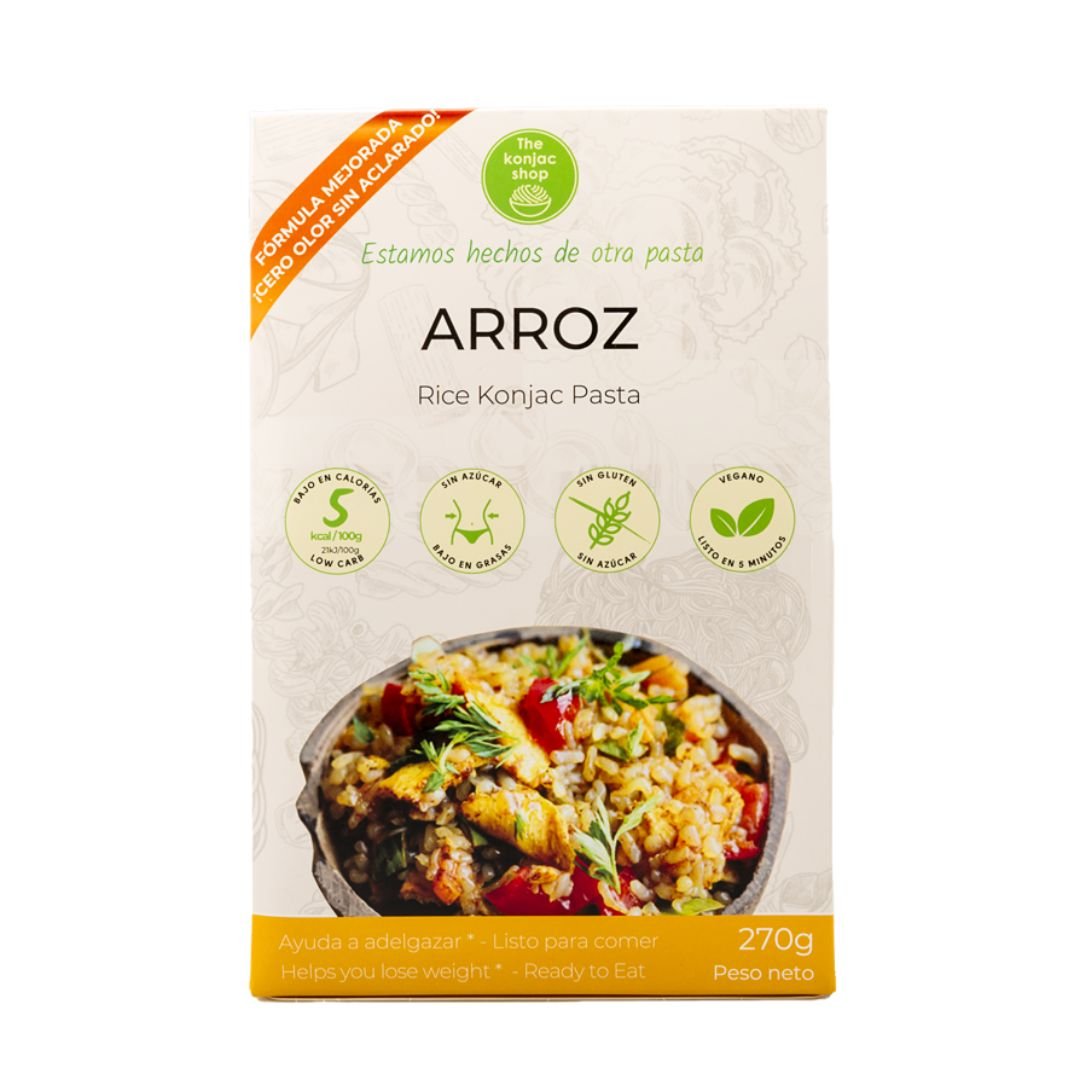 Arroz konjac 200 g - Alternativa sana y baja en calorías | Mincidelice